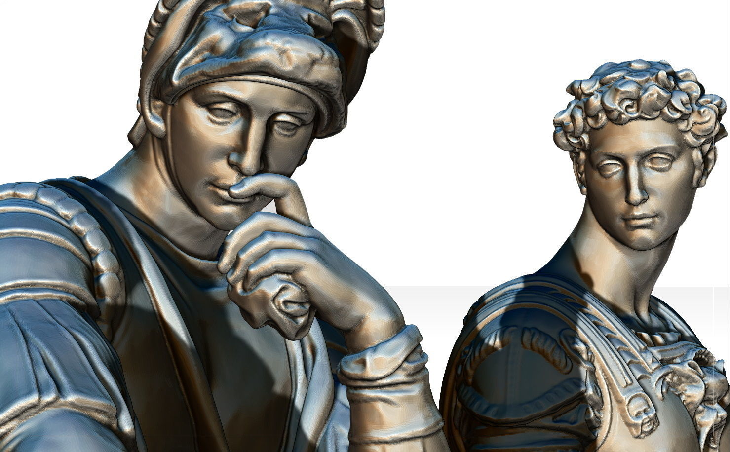 MICHELANGELO giovanni e lorenzo de medici 3D model 3D printable | CGTrader