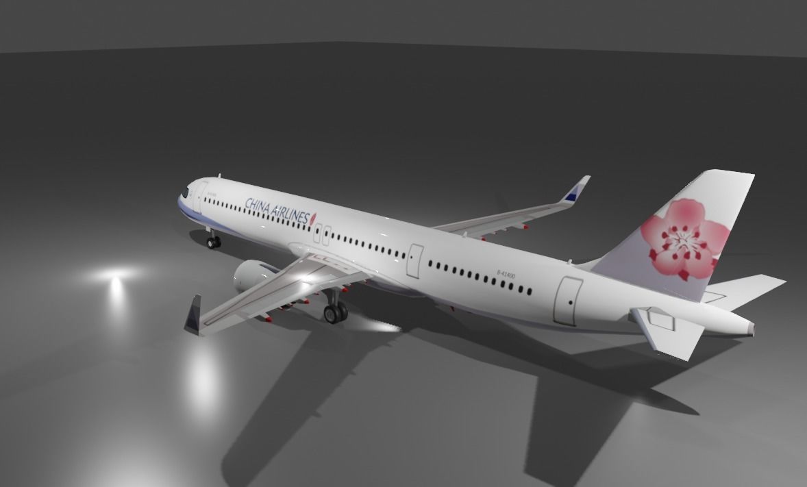 3D model China airlines Airbus a321neo 3d model VR / AR / low-poly ...