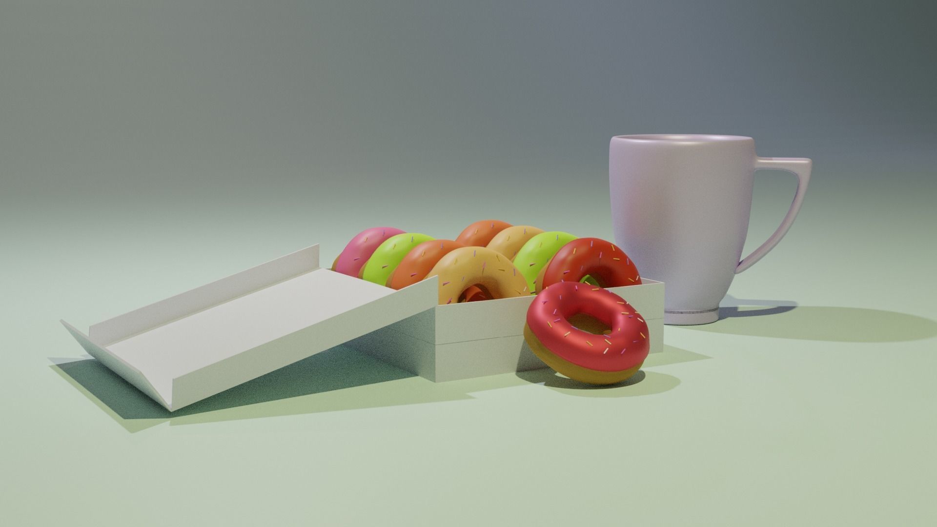 A set of doughnuts 3D model | CGTrader
