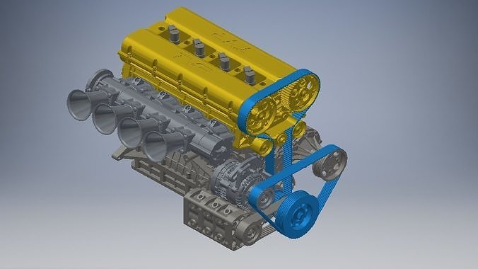 4 Cylinder Engine 3D model 3D model | CGTrader