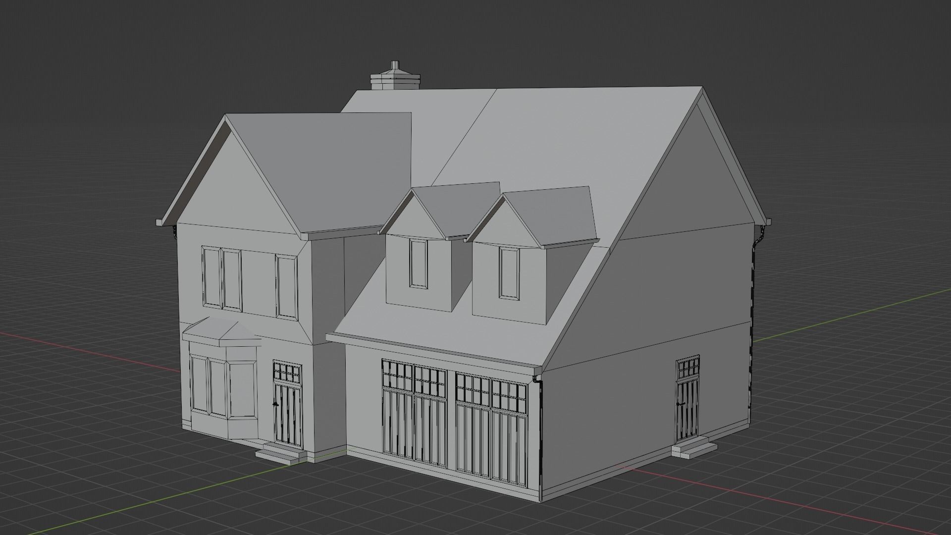 3D model British House Design 008 VR / AR / low-poly | CGTrader