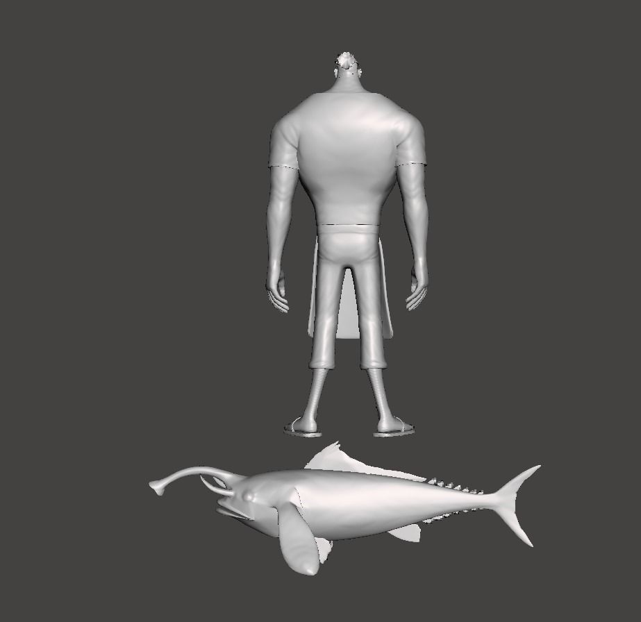 Sapi fish saleman One piece 3D Model 3D model 3D printable | CGTrader