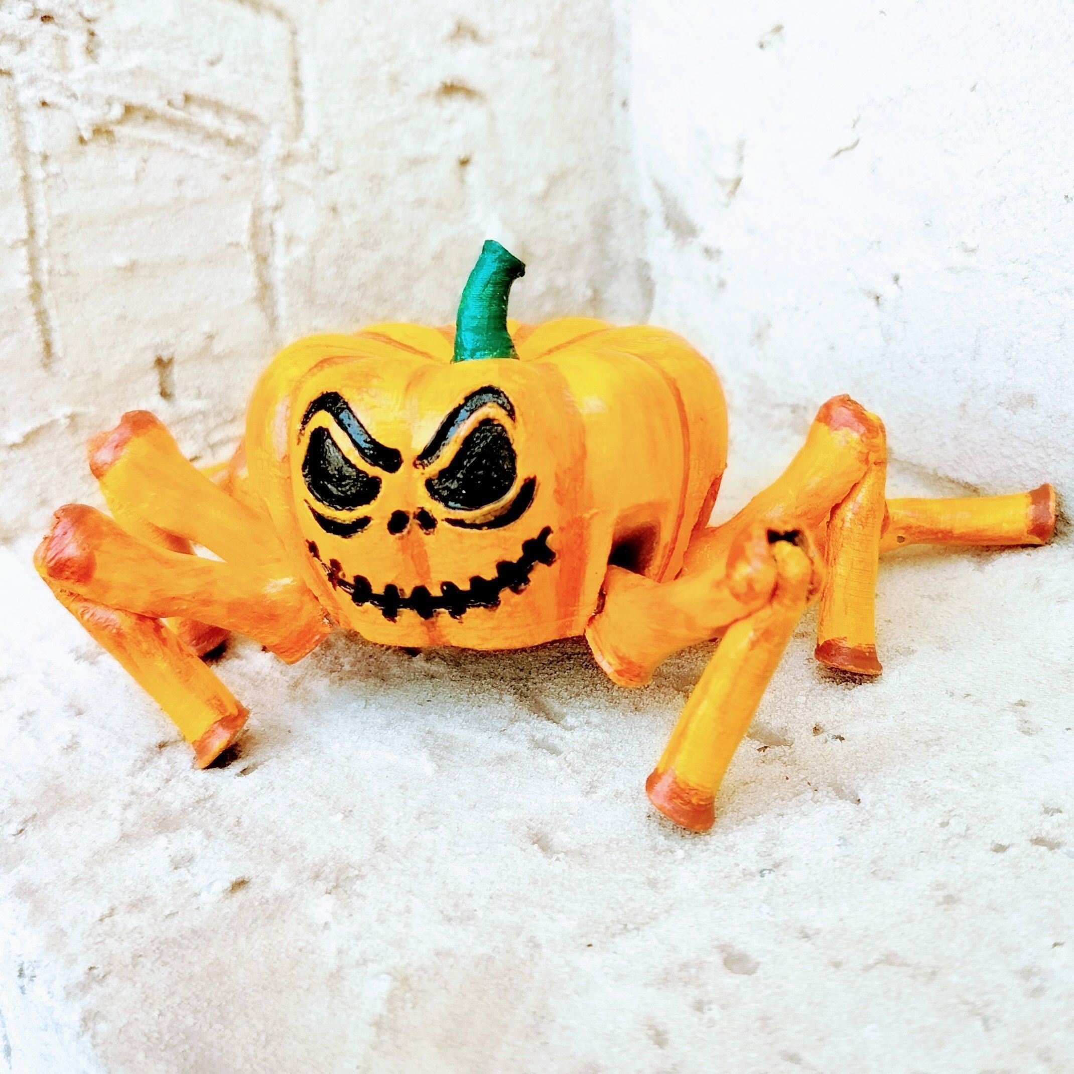 Halloween 3d flexi pumpkin spider 3D model 3D printable | CGTrader