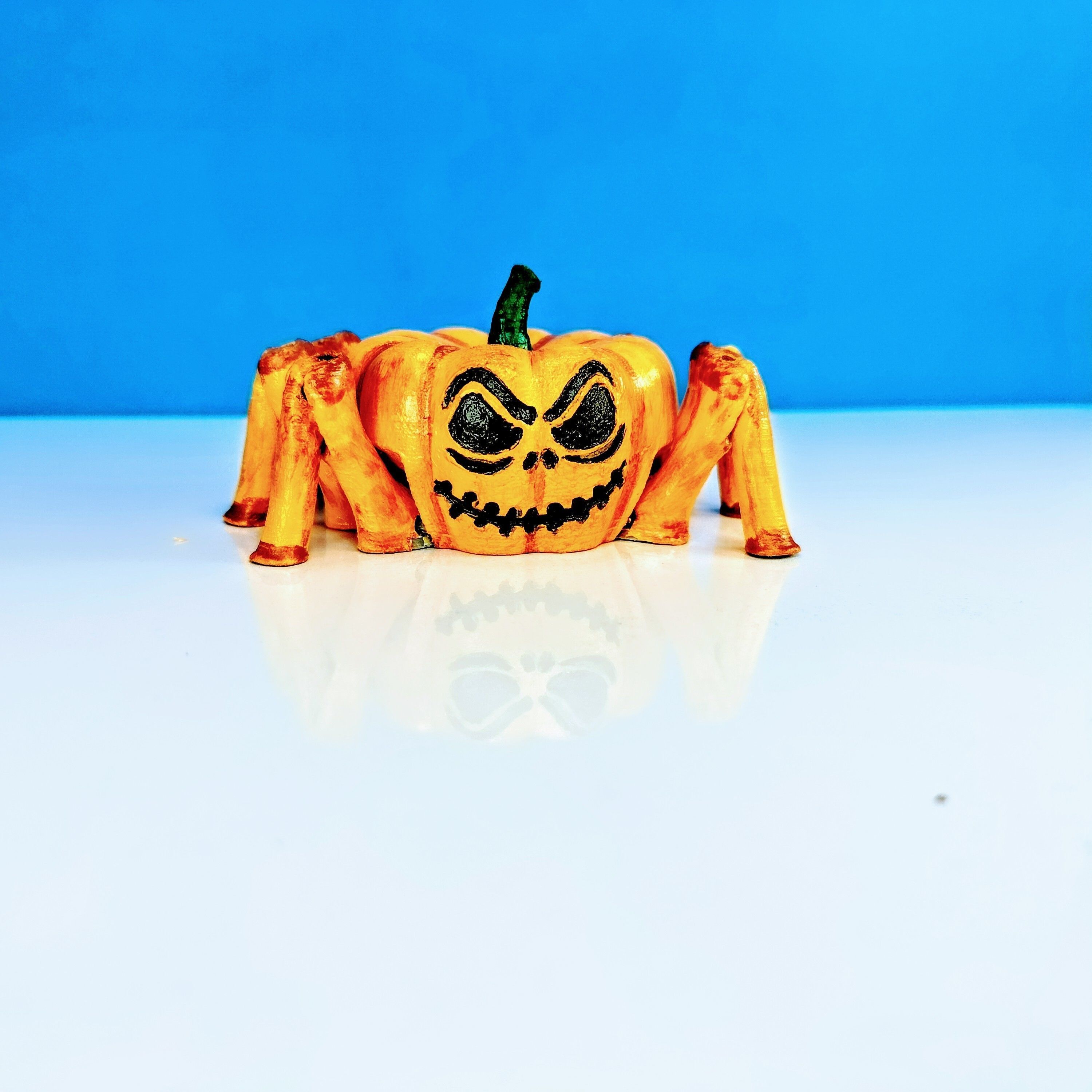 Halloween 3d flexi pumpkin spider 3D model 3D printable | CGTrader