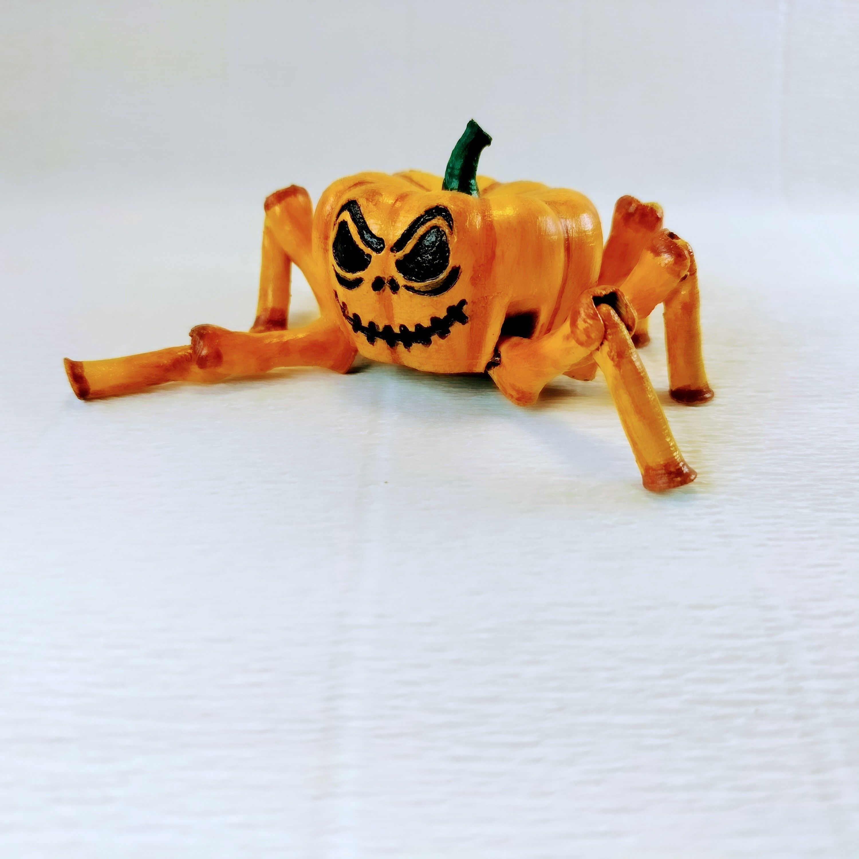 Halloween 3d flexi pumpkin spider 3D model 3D printable | CGTrader