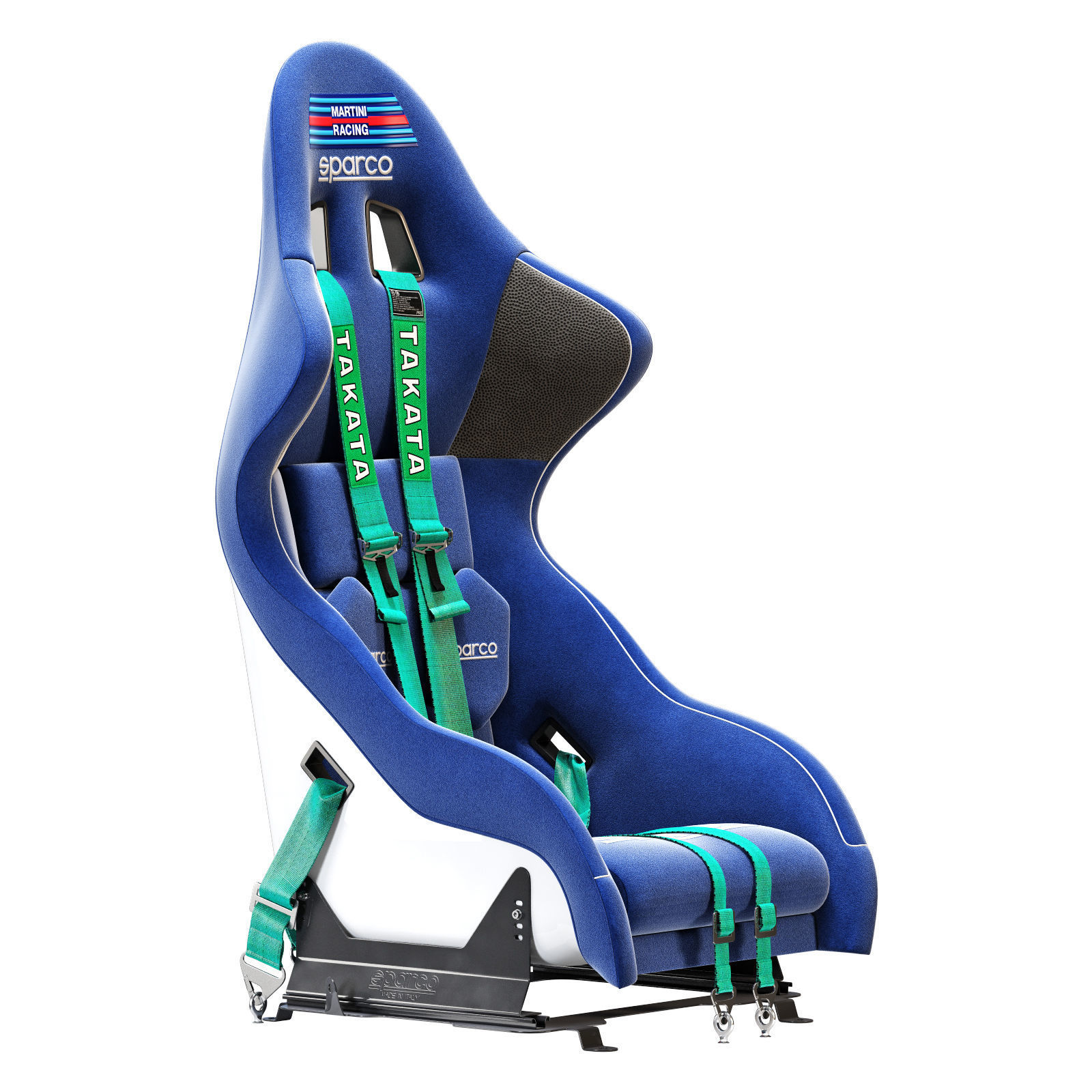 sparco pro 2000-martini racing-racing seat 3D model | CGTrader