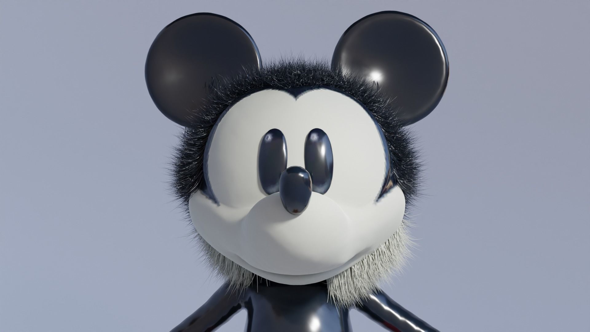 3D model Disney Mickey Mouse cartoon rigged character VR / AR / low ...