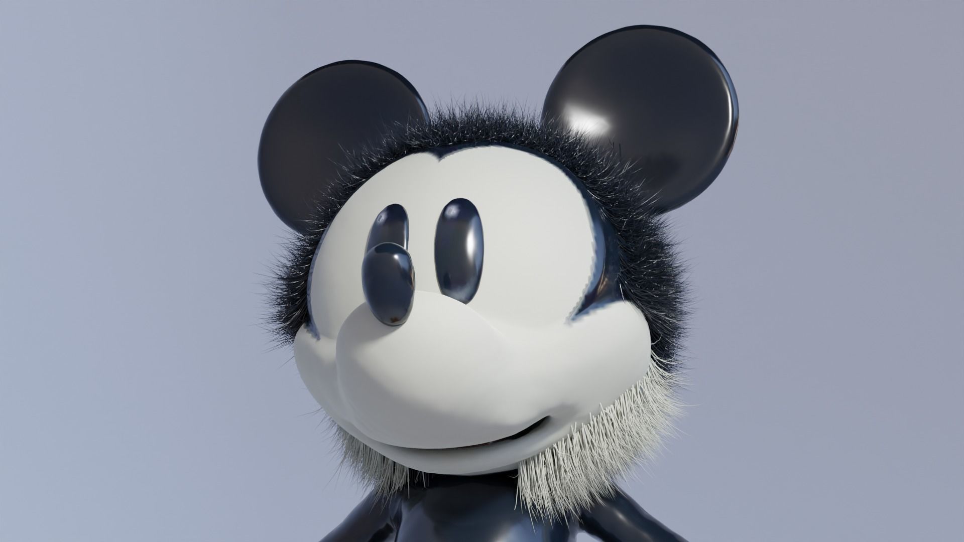 3D model Disney Mickey Mouse cartoon rigged character PBR VR / AR / low ...