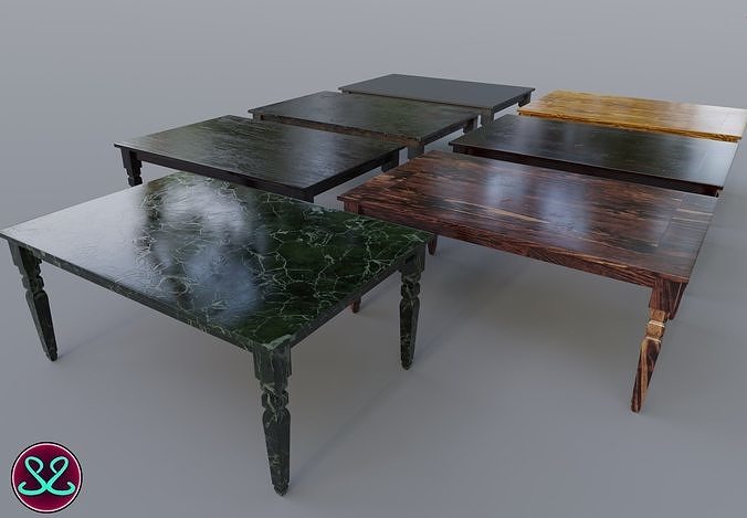 3D model Realistic Pbr Tables Awesome Table Pack VR / AR / low-poly ...