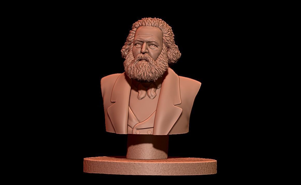 KARL MARX BUST 3D model 3D printable | CGTrader