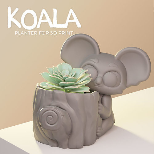 KOALA PLANTER - PLANT POT 3D model 3D printable | CGTrader