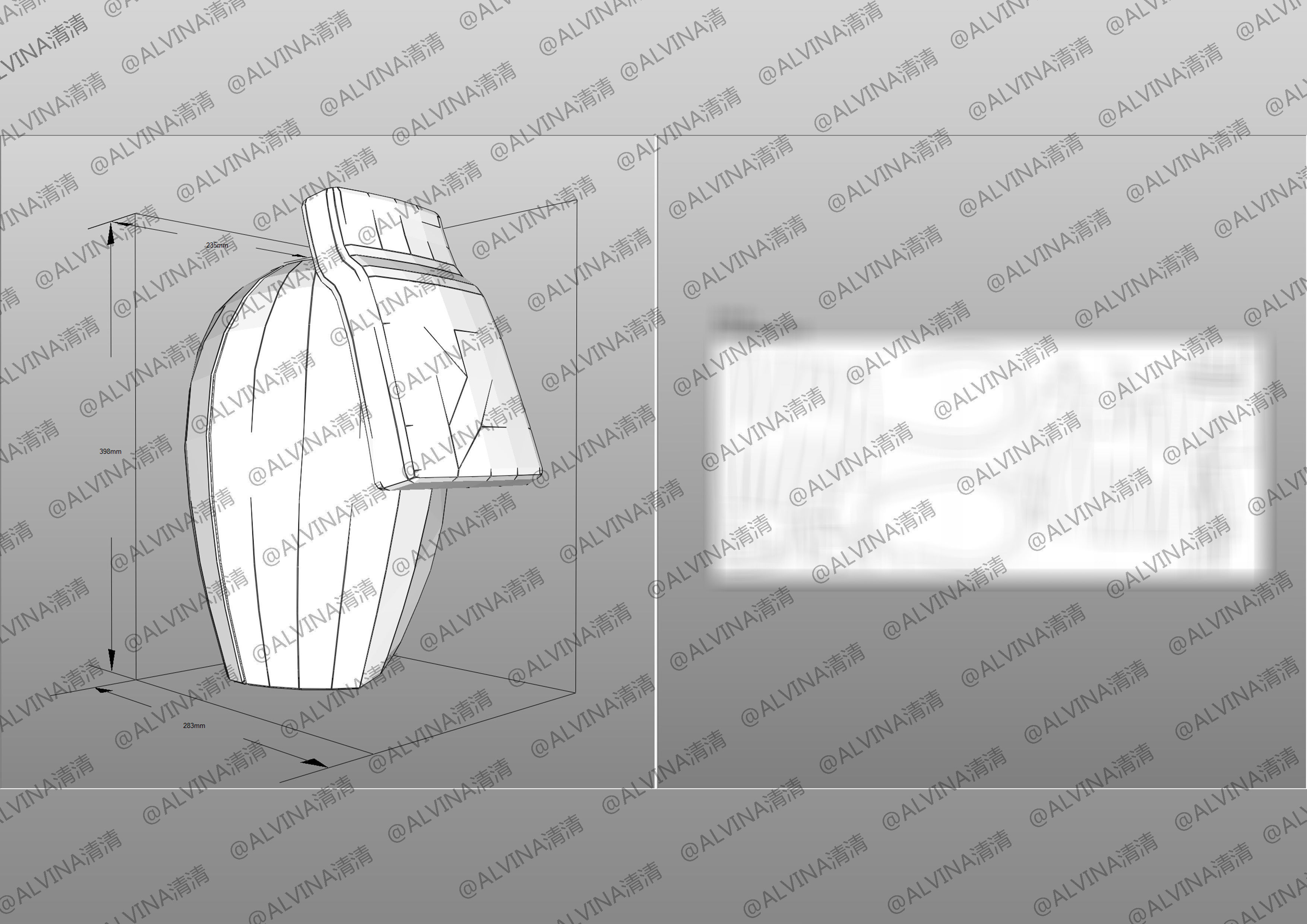 3D model Mado King Granzort Armor - DIY Cosplay Pepakura Foam Template ...