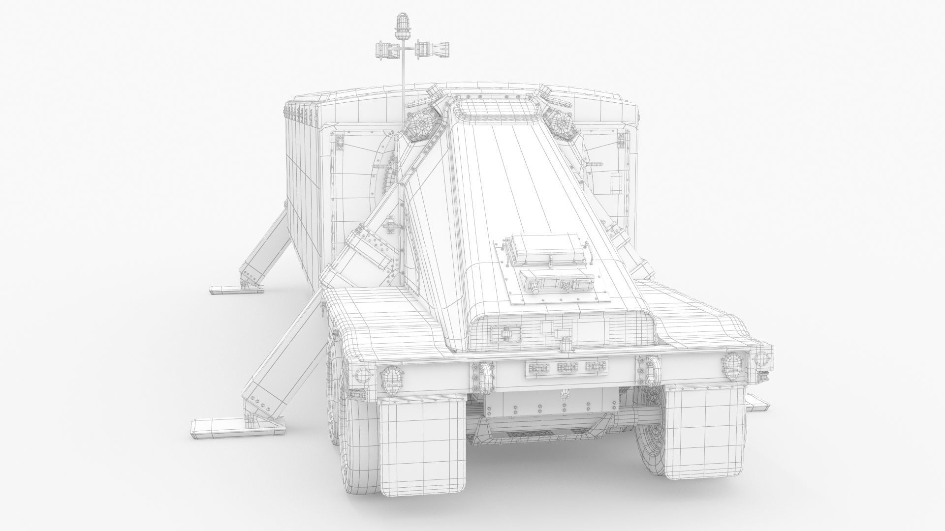 TPY2 X-band Radar of M983 Tractor Truck GMD THAAD Defense 3D model ...