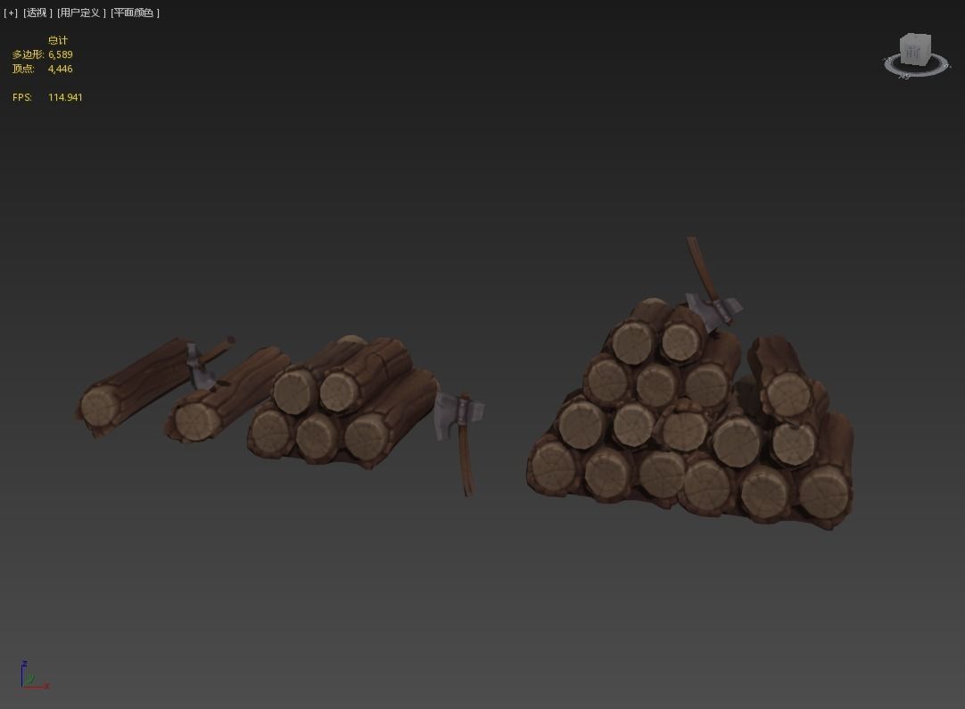 3D model Wood logs VR / AR / low-poly | CGTrader