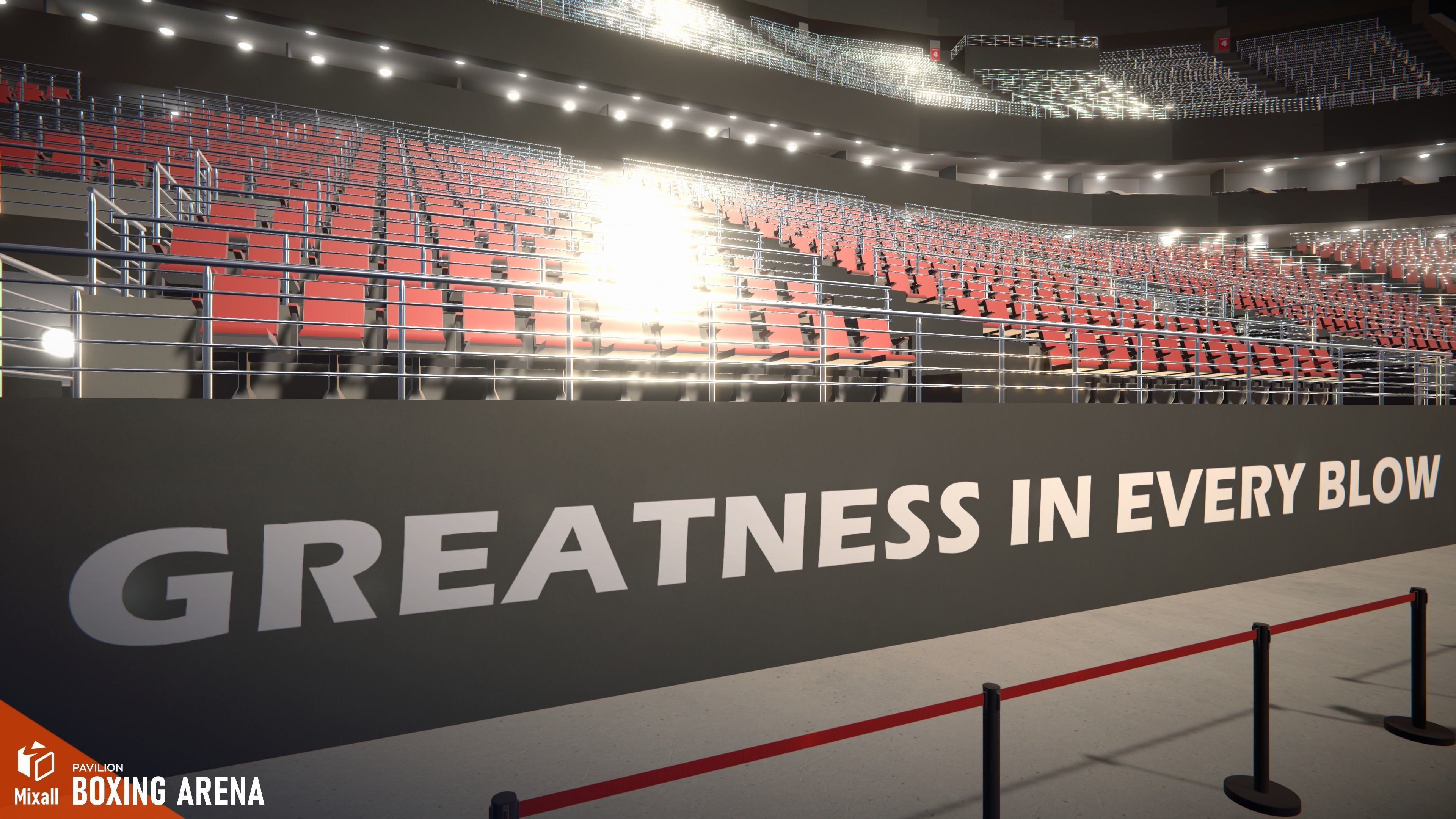 Boxing arena - pavilion 3D model | CGTrader