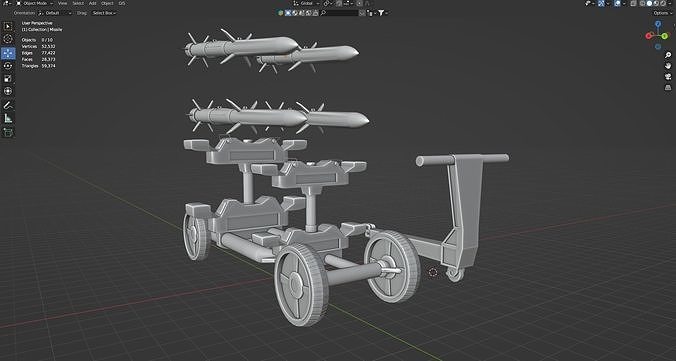 Ballistic Missile Cart free VR / AR / low-poly 3D model | CGTrader