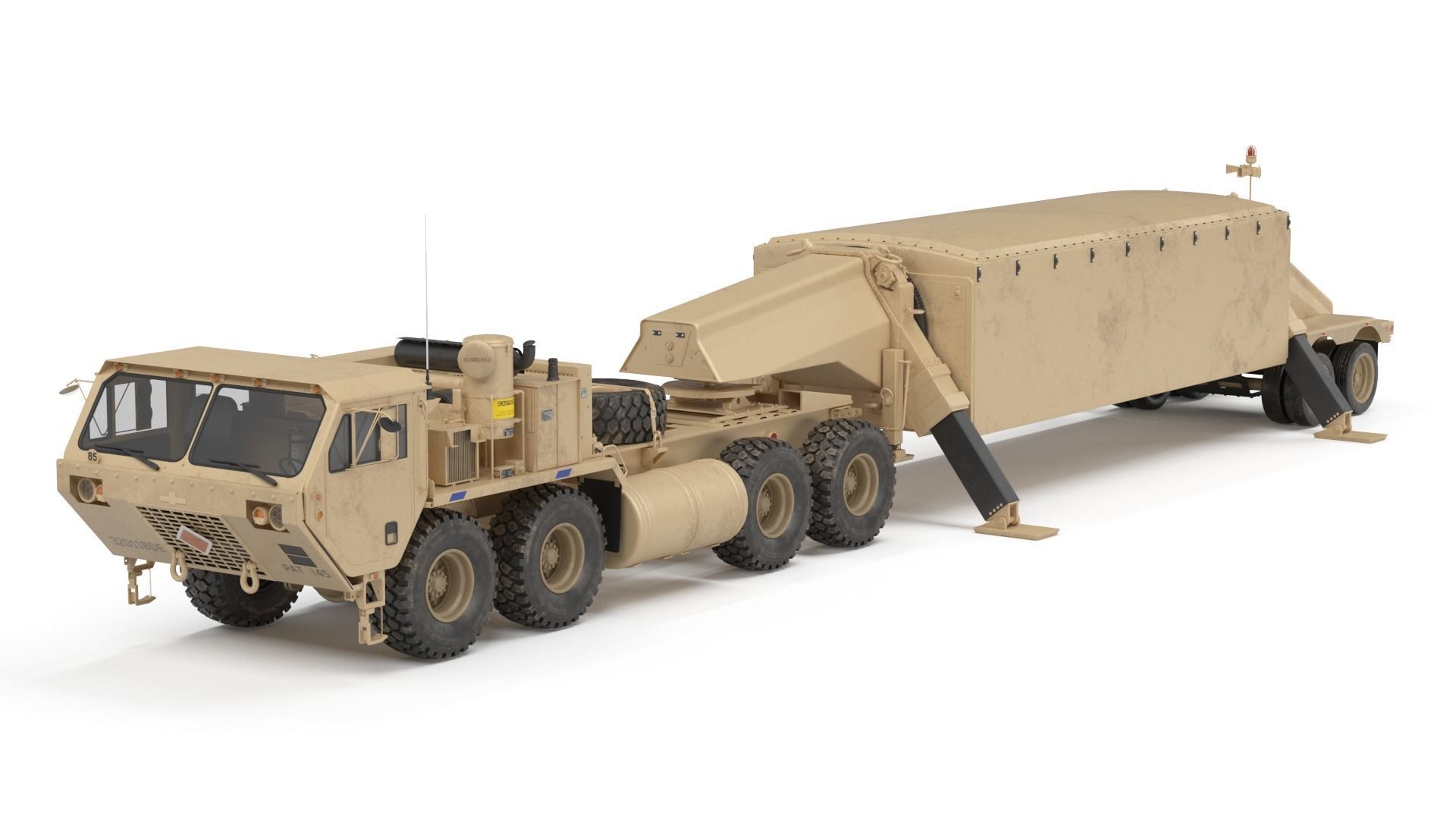 Hemtt M983 Tractor Truck with AN TPY2 X-Band Radar Defense 3D model ...