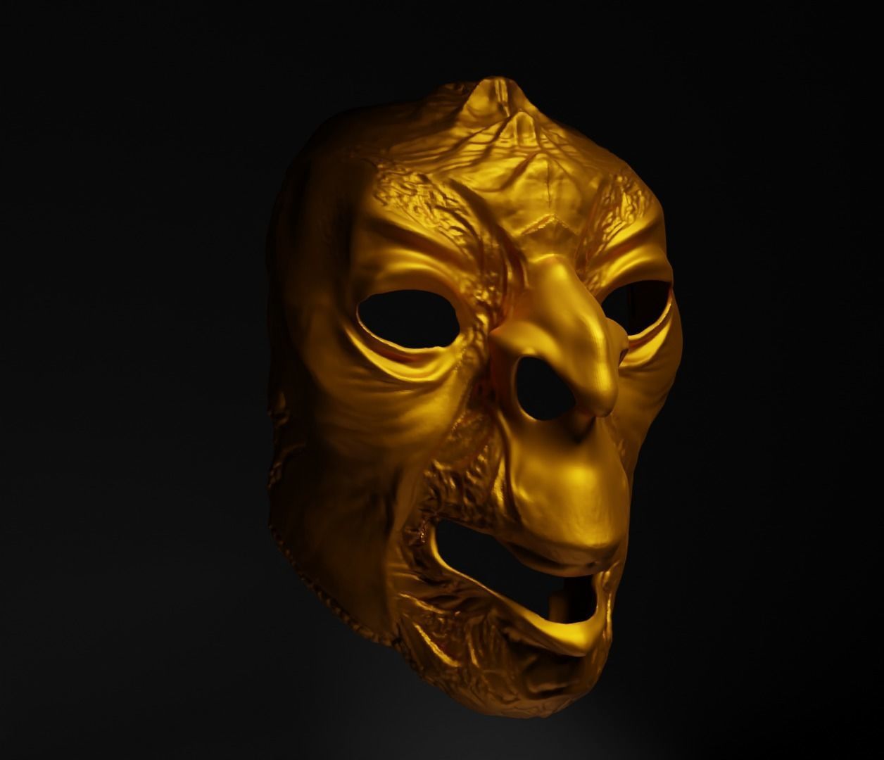 Orc Coplay Costume Face Mask 3D model 3D printable | CGTrader