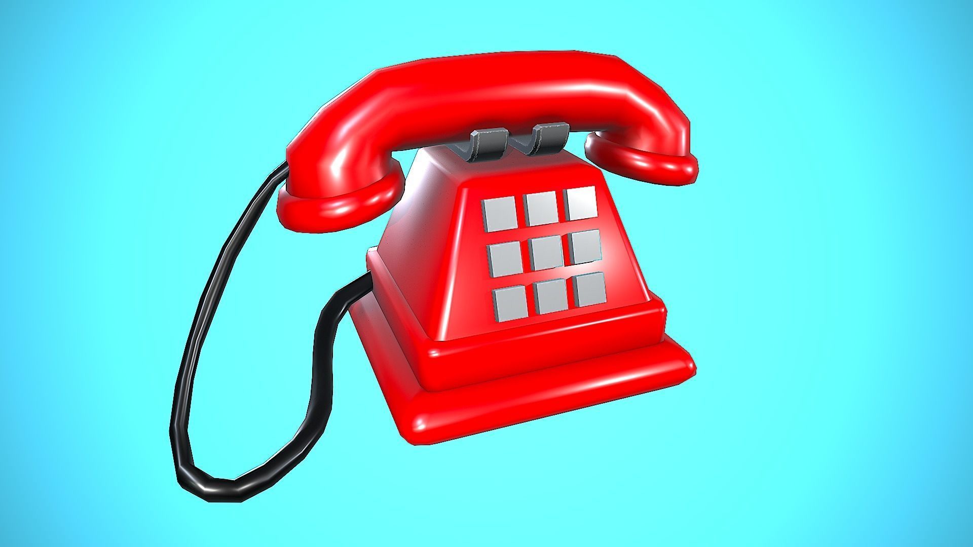 3D model TELEPHONE BUTTONS CARTOON STYLIZED VR / AR / low-poly | CGTrader