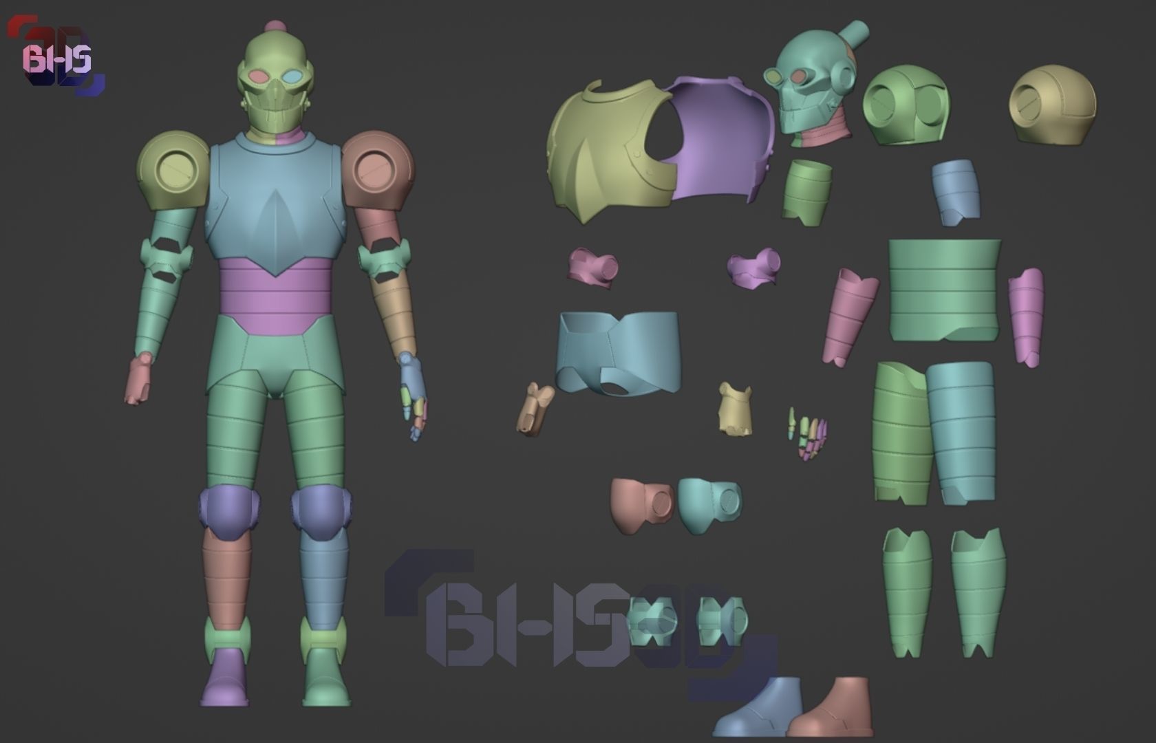 Robot Invincible Full armor 3D digital download 3D model 3D printable ...