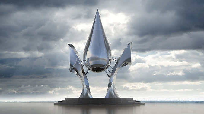 sculpture statue plaza modern Realistic exterior 3D model | CGTrader