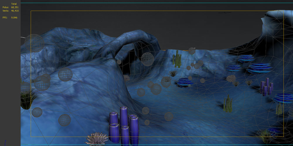 Underwater habitat sea life seascape ship reef coral 3D model | CGTrader
