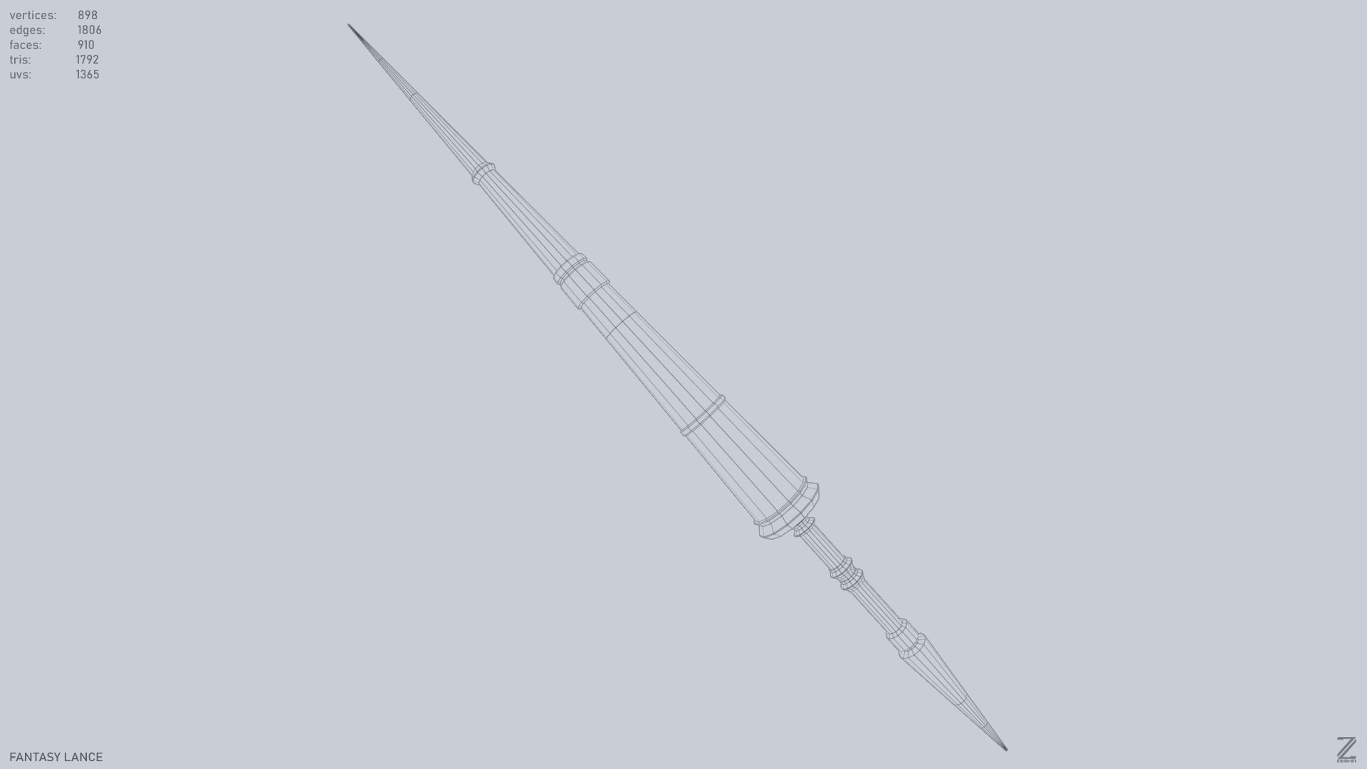 3D model Fantasy lance VR / AR / low-poly | CGTrader