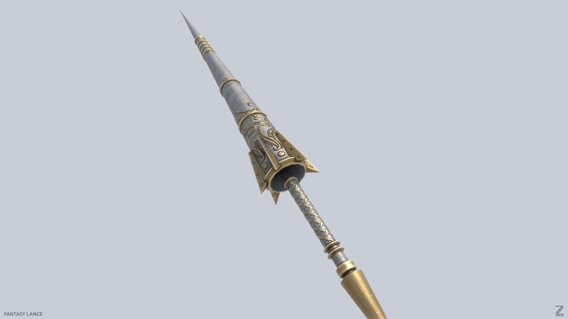 3D model Fantasy lance VR / AR / low-poly | CGTrader