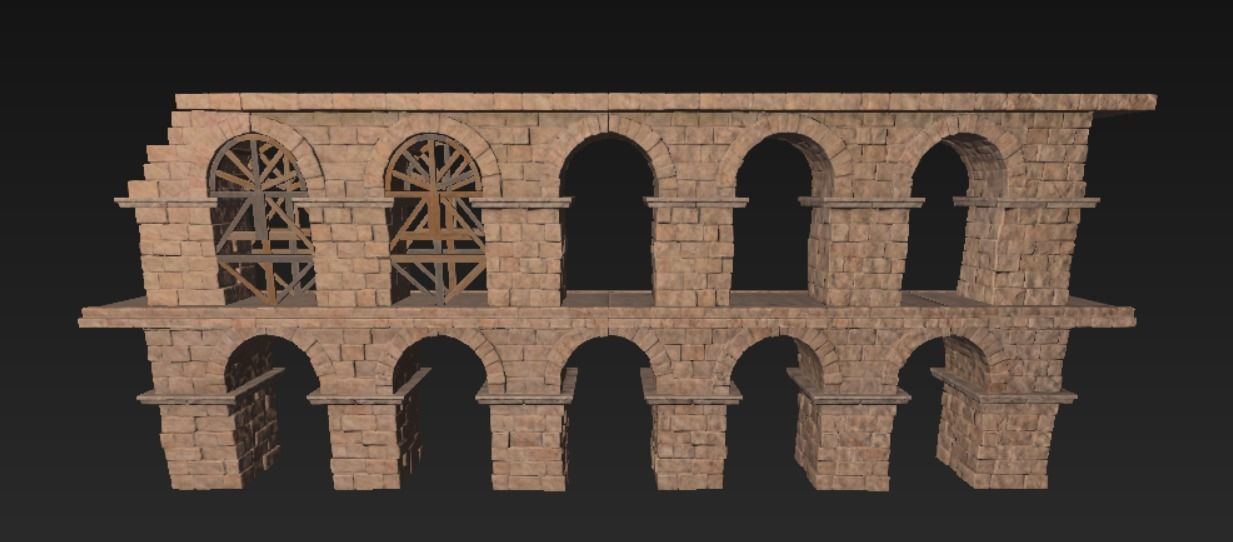 3D model Roman Aqueduct VR / AR / low-poly | CGTrader