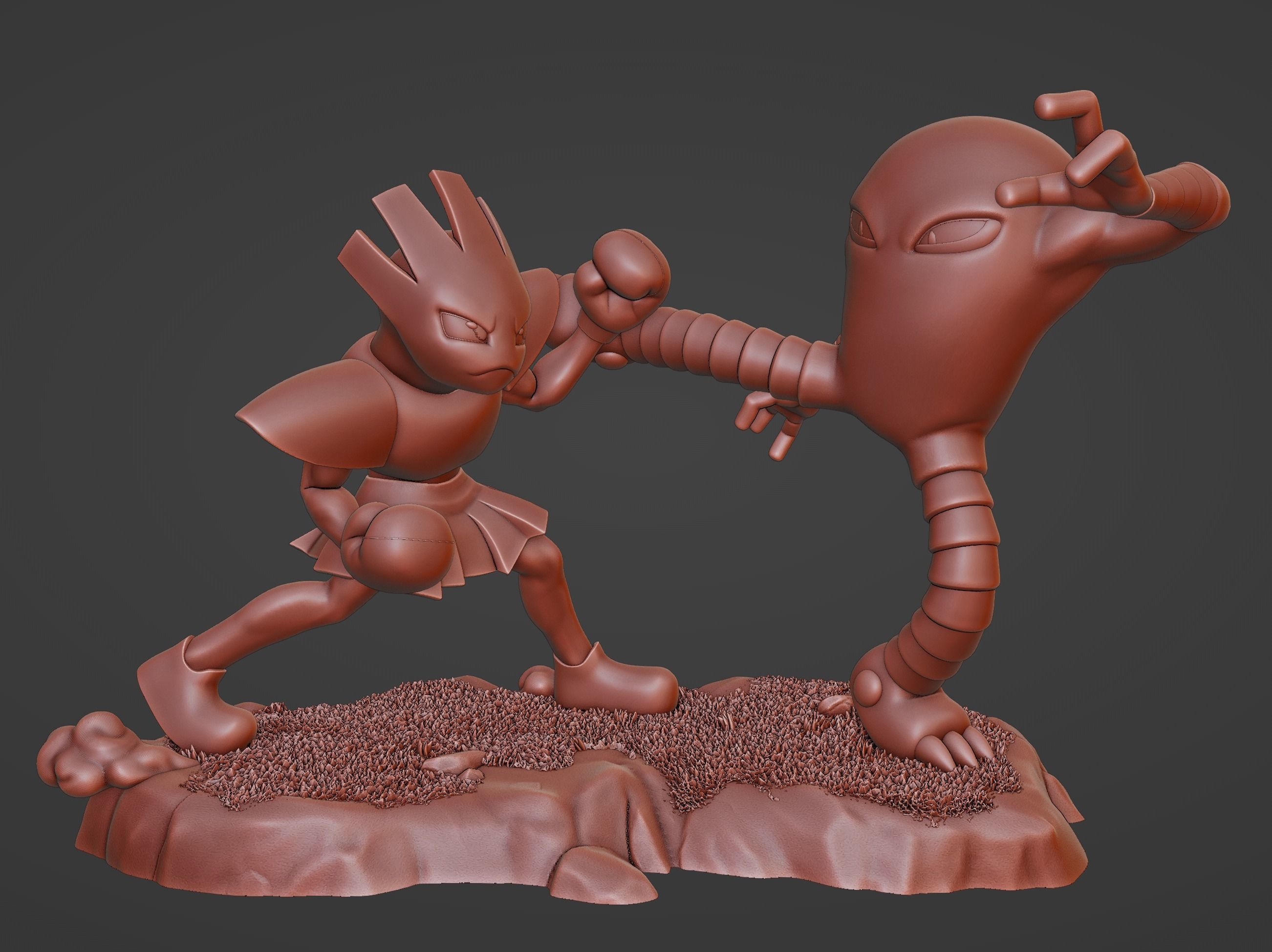HITMONCHAN VS HITMONLEE - POKEMON 3D model 3D printable | CGTrader