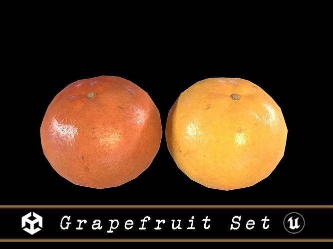 3D model Grapefruit set Fruit VR / AR / low-poly | CGTrader