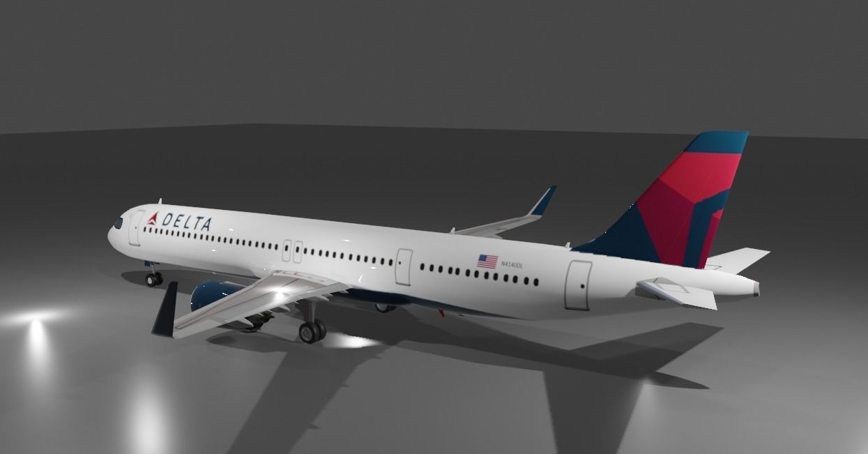 3D model Delta airlines airbus a321neo 3d model VR / AR / low-poly ...