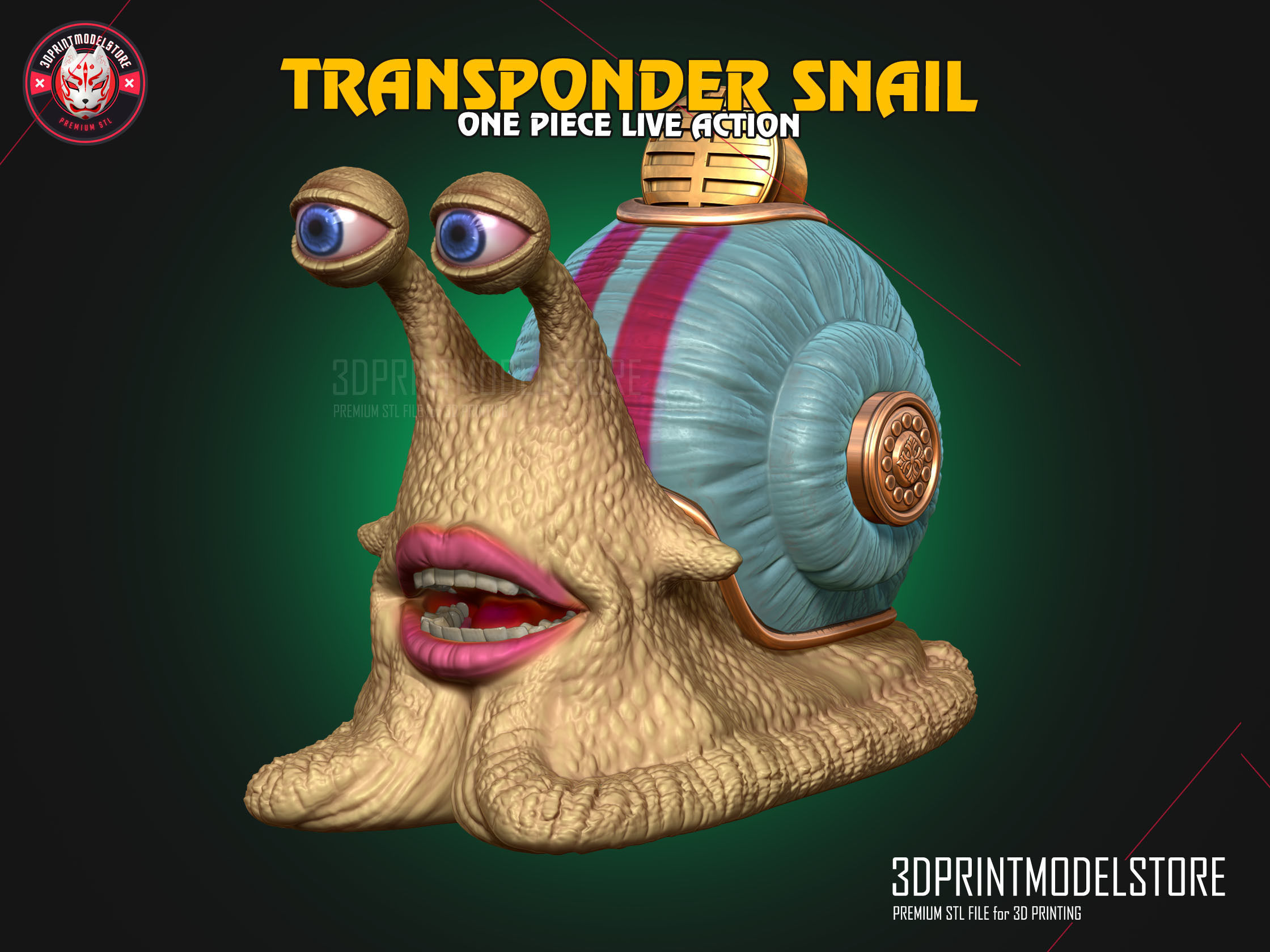 Den Den Mushi - Transponder Snail - One Piece Live Action 3D model 3D ... Den Den Mushi - Transponder Snail - One Piece Live Action 3D model 3D ...