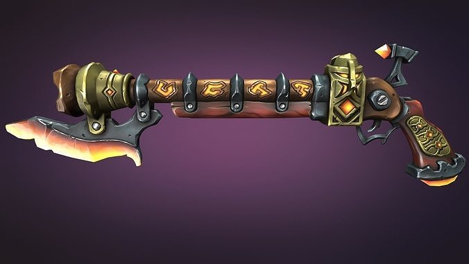 3D model Dwarf musket VR / AR / low-poly | CGTrader