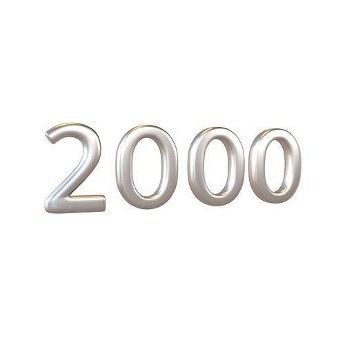 3D model Year Number 2000 v1 003 VR / AR / low-poly | CGTrader