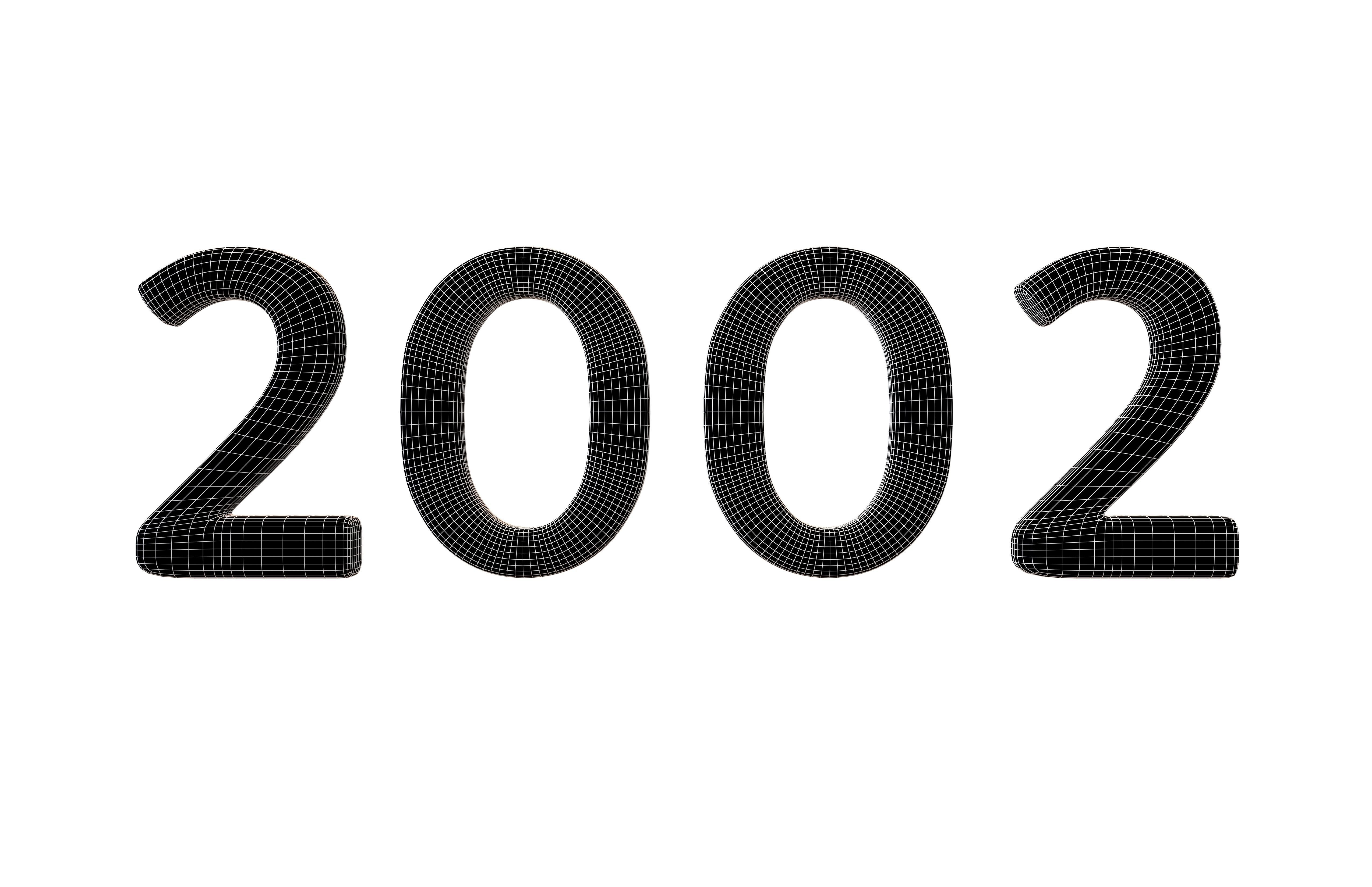 3D model Year Number 2002 v1 001 VR / AR / low-poly | CGTrader