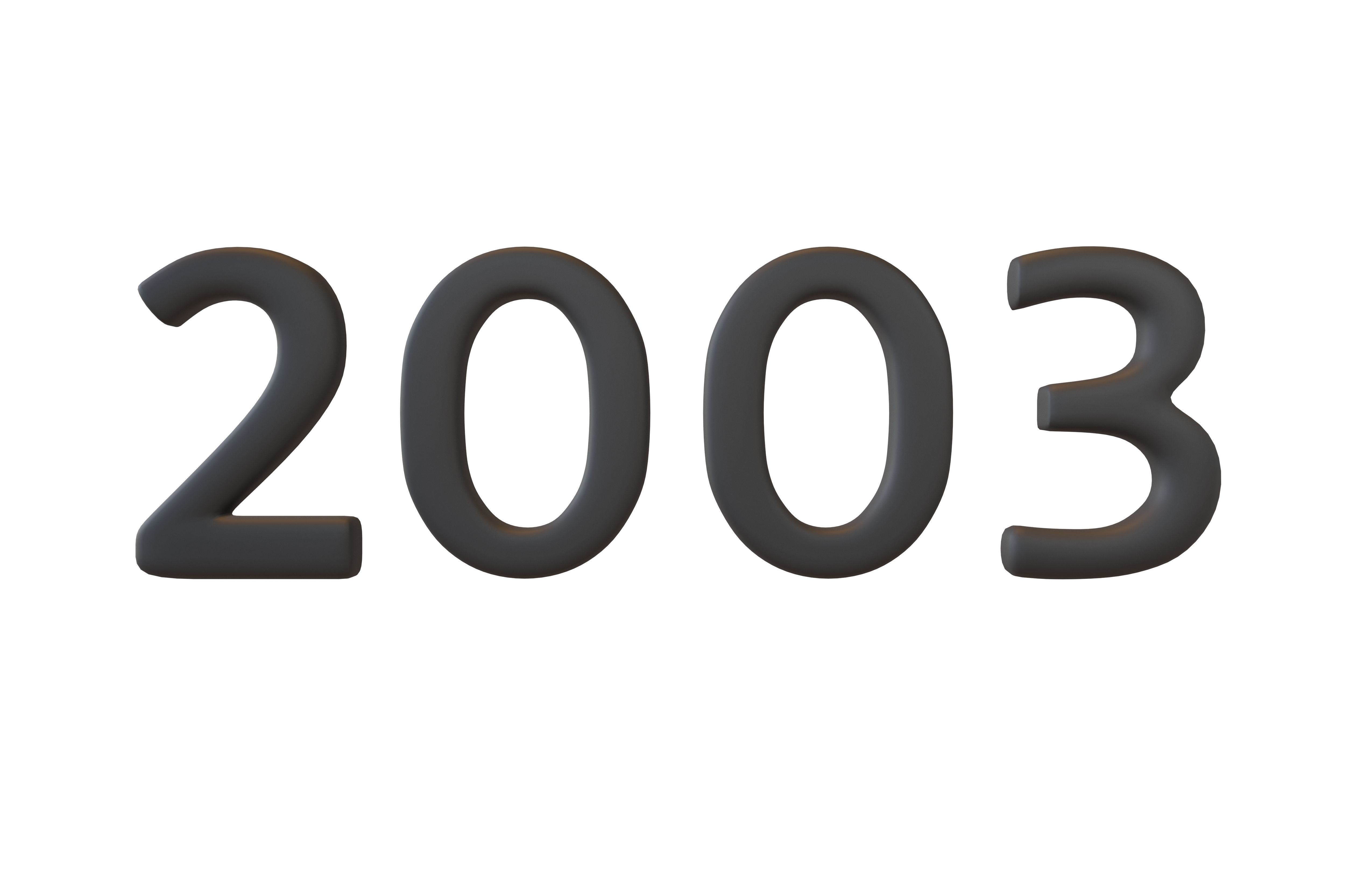 3D model Year Number 2003 v1 001 VR / AR / low-poly | CGTrader