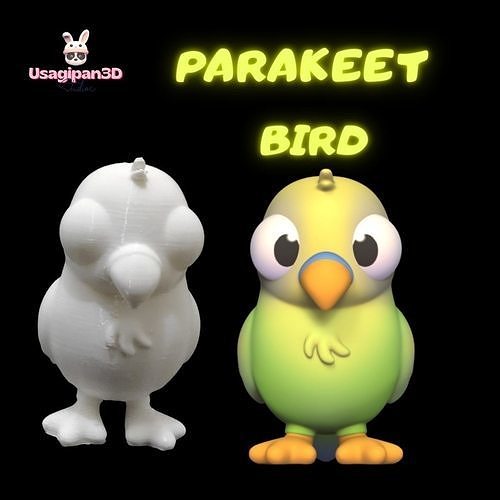 Parakeet Bird 3D model 3D printable | CGTrader