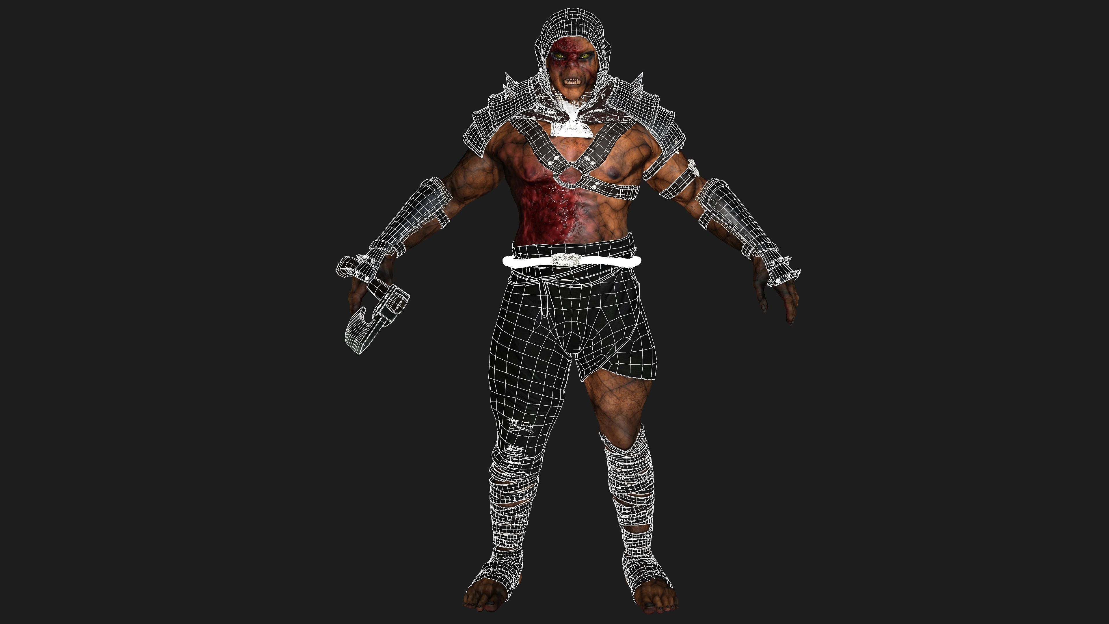 3D model AAA 3D REALISTIC CHARACTER MONSTER - THE WOUNDED MONSTER 02 VR ...