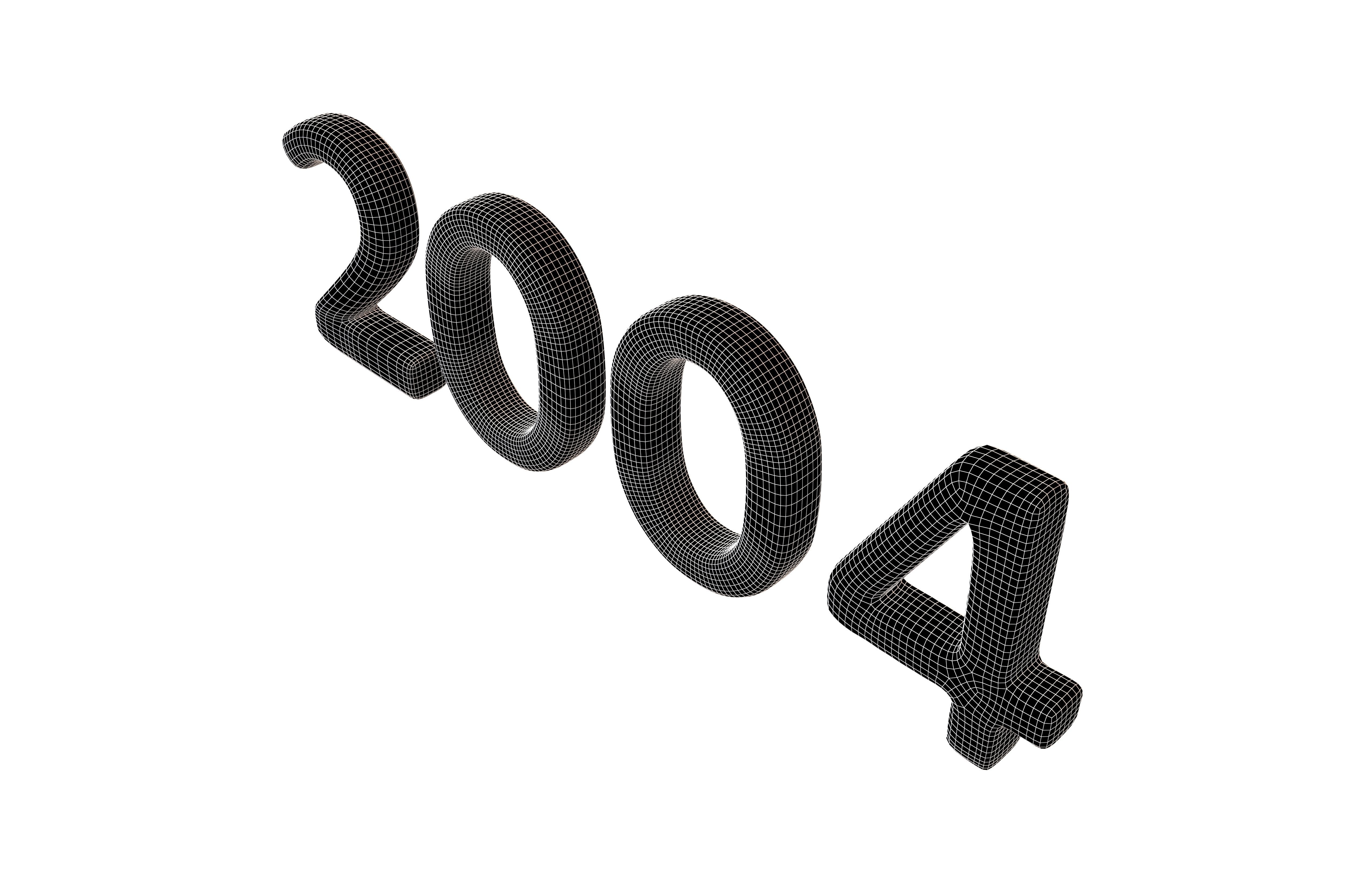 3D model Year Number 2004 v1 001 VR / AR / low-poly | CGTrader