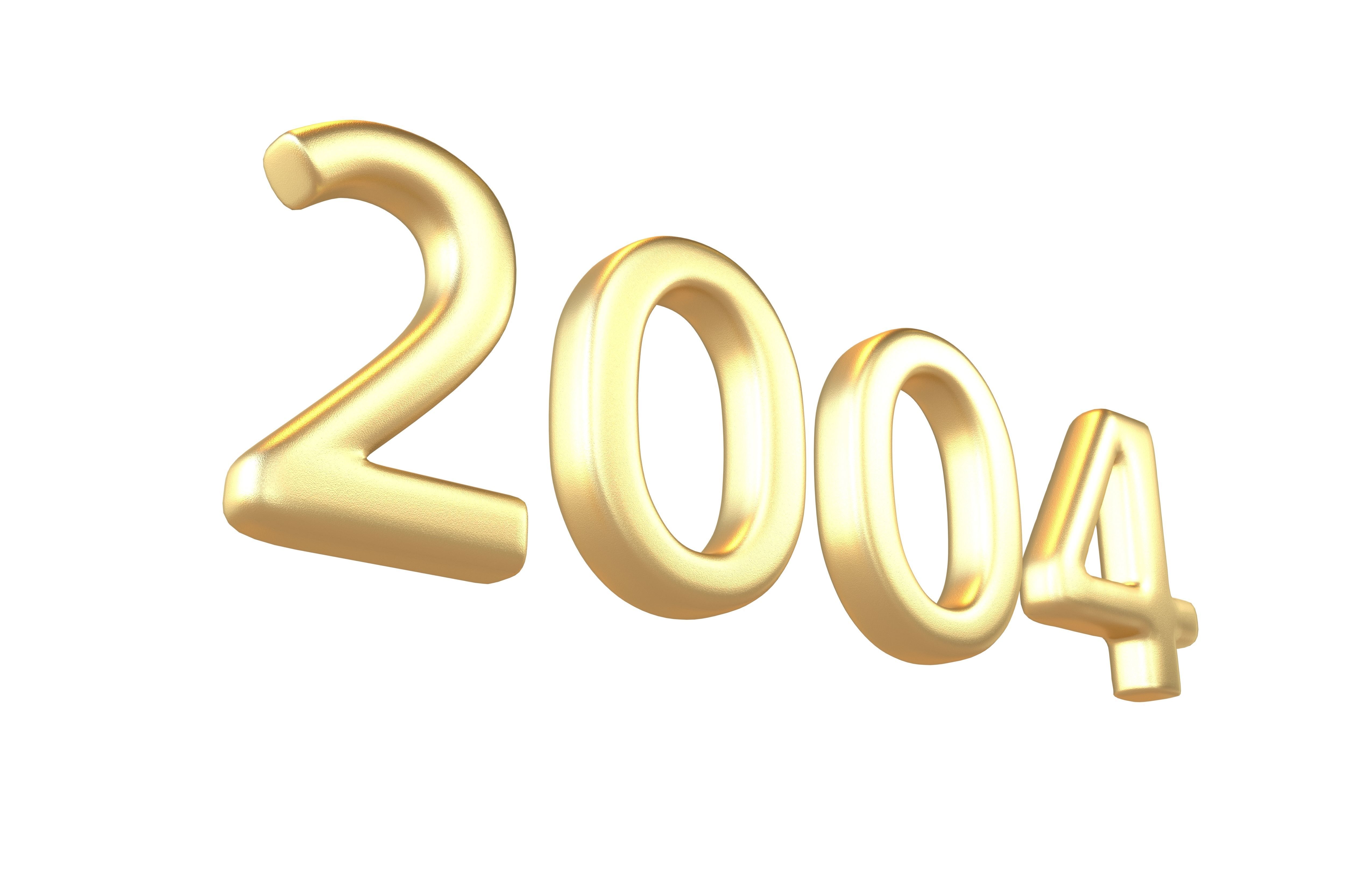 3D model Year Number 2004 v1 002 VR / AR / low-poly | CGTrader