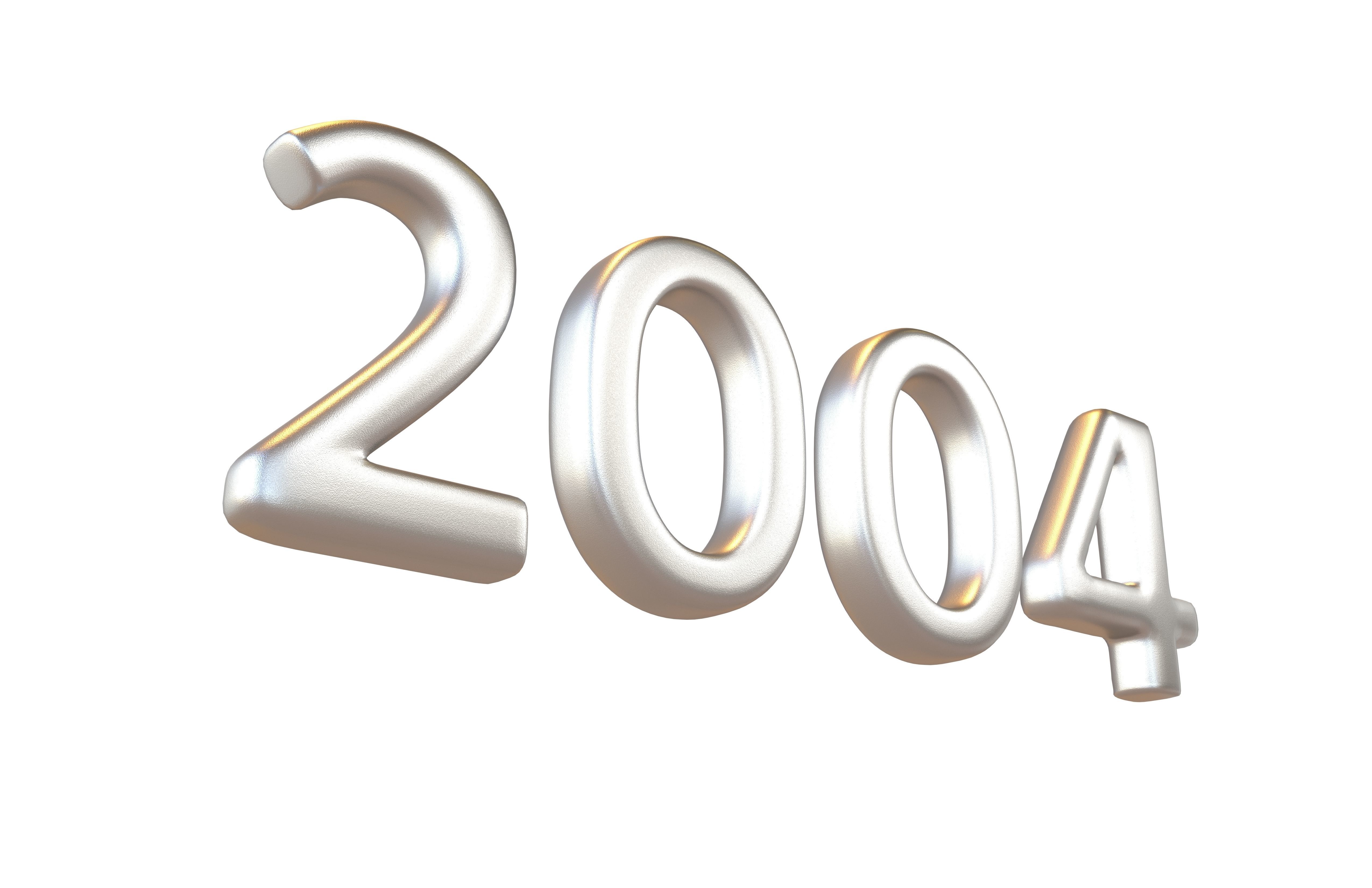 3D model Year Number 2004 v1 003 VR / AR / low-poly | CGTrader