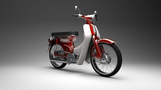 Honda Supercub C70 3D model animated | CGTrader