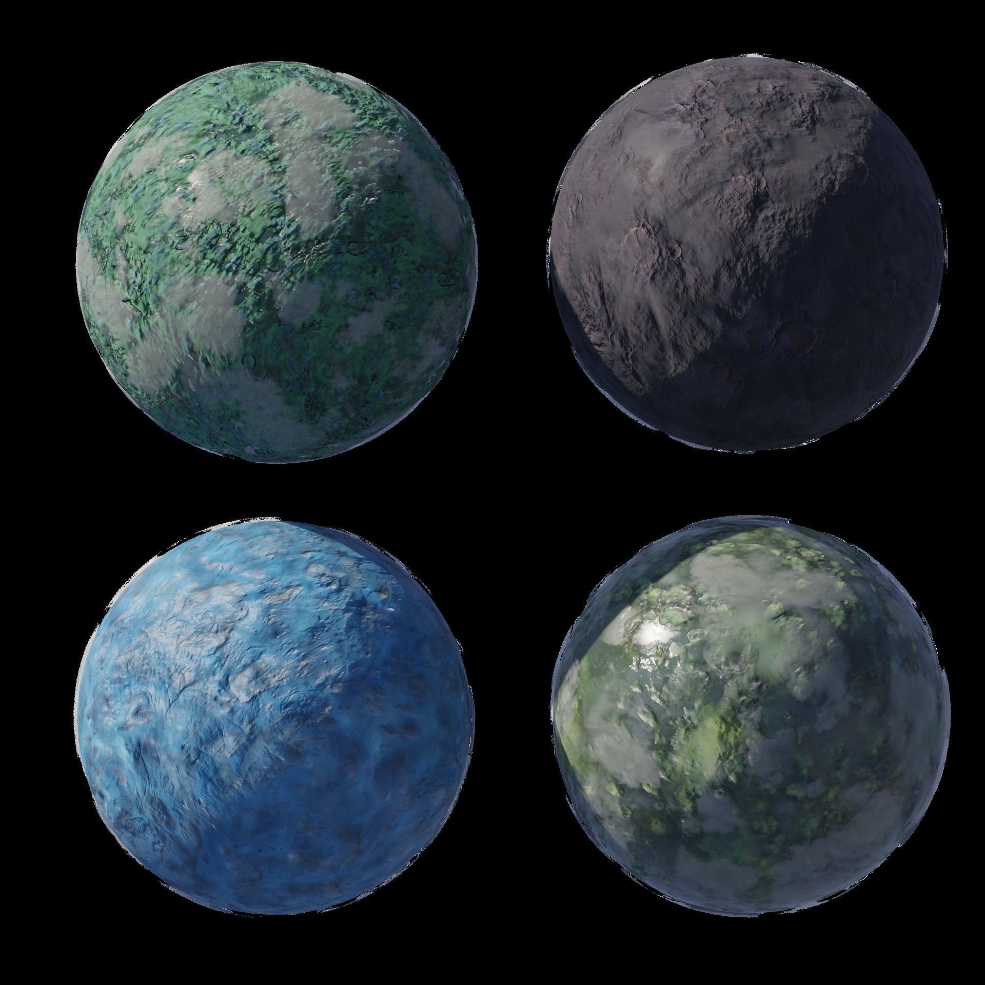 3D model Unknown space planets VR / AR / low-poly | CGTrader
