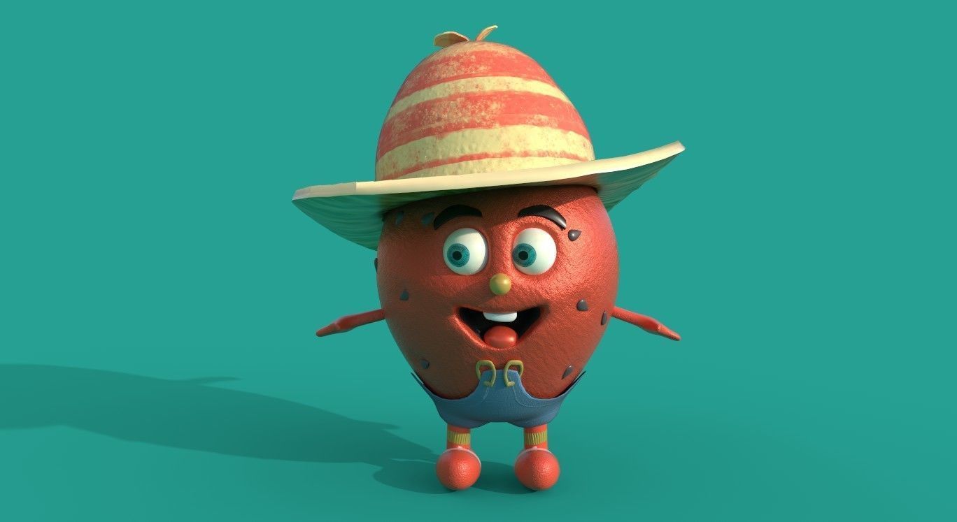 Water Melon Man Concept Character 3D model | CGTrader