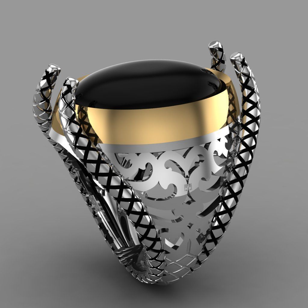 Turkish Signet Ring Jewellery for Women 3D model 3D printable | CGTrader