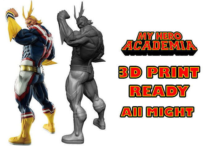 My Hero Academia All Might MASTERLIESE - 38cm 3D model 3D printable ...