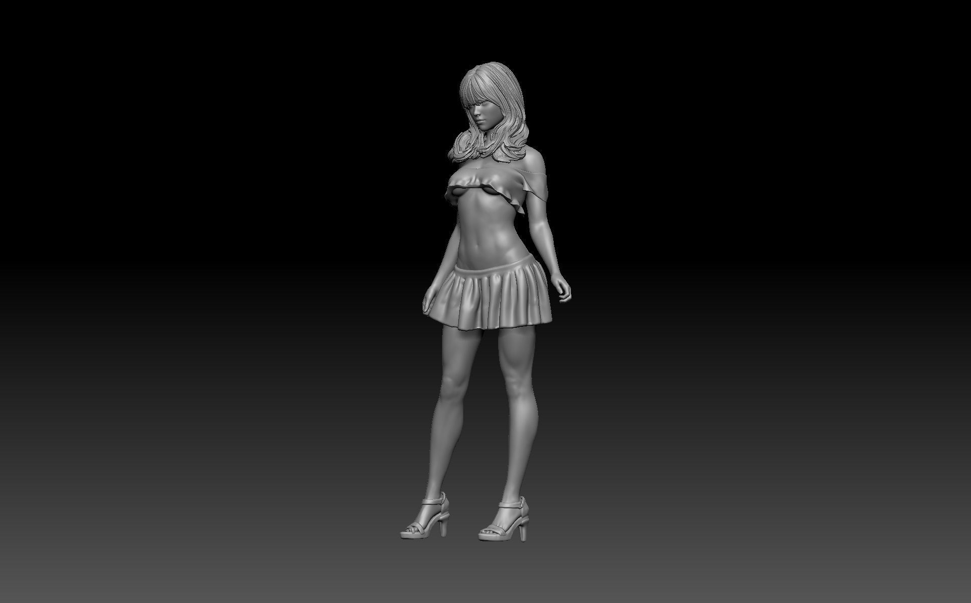 girl style sexy 3D model 3D printable | CGTrader