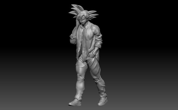 goku style 1 3D model 3D printable | CGTrader