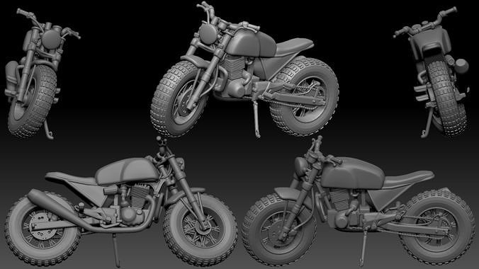 custom bike 2 3D model 3D printable | CGTrader